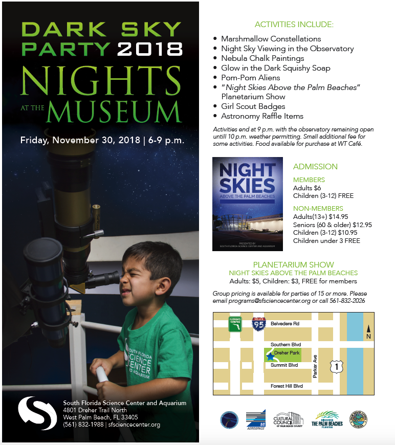 Nights at the Museum "Dark Sky Party" | Cox Science Center and Aquarium