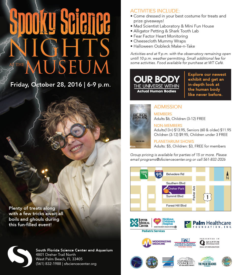 Nights at the Museum - Spooky Science! | Cox Science Center and Aquarium